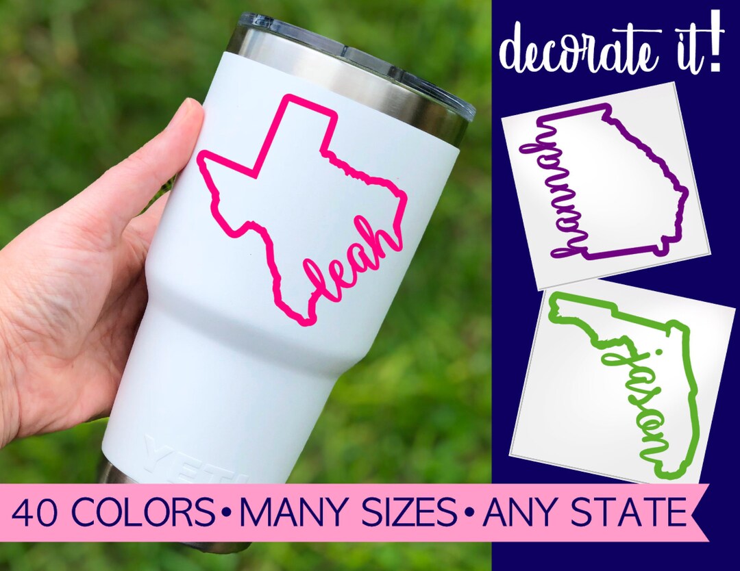 State Decal Sticker | Personalized State Gift | Any State | Name and ...