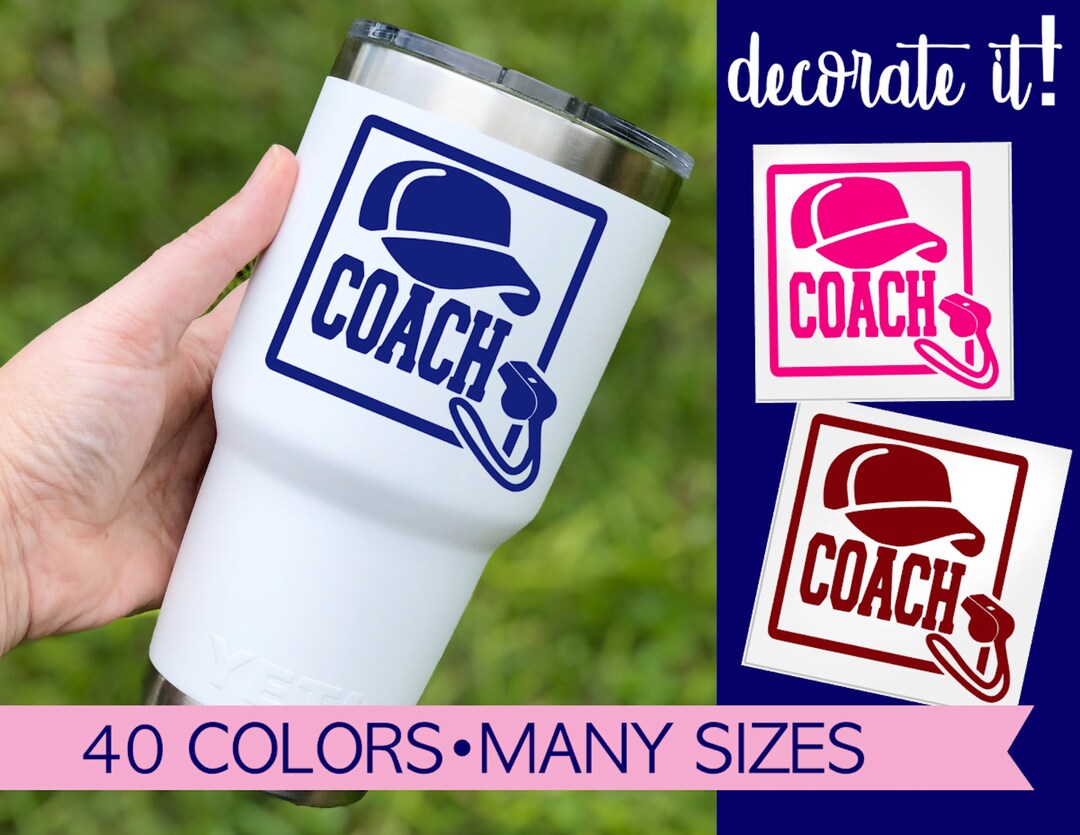 Coach Decal for Tumbler, Coach Gifts, Baseball Coach Tumbler Decal ...