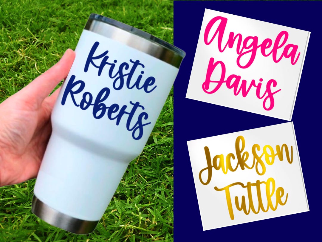Personalized Name Decal - Custom First and Last Name Vinyl Sticker for ...
