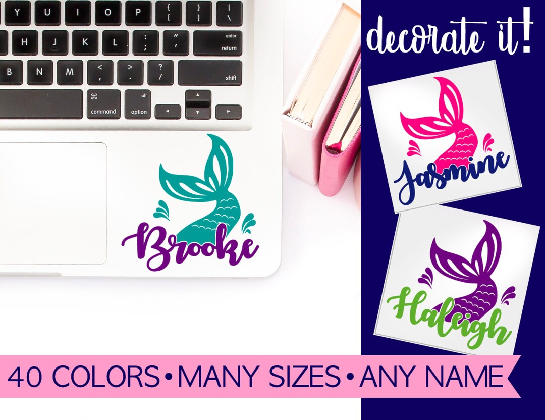 Mermaid Laptop Decal Stickers LPMM1A - Etsy