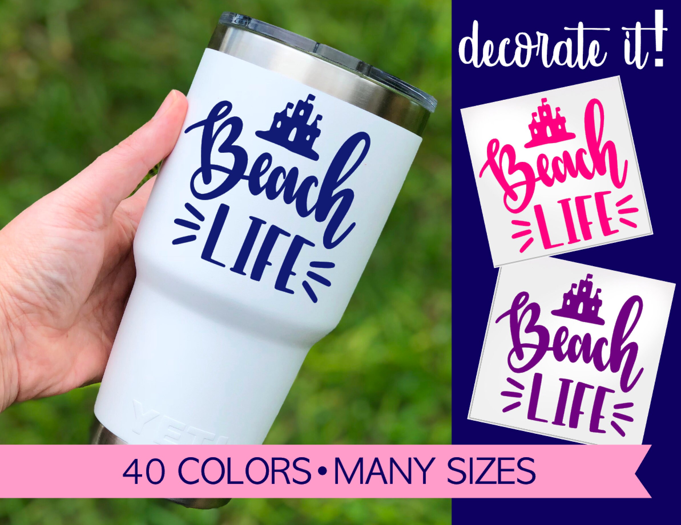 Beach Decal | Nautical Decal | Beach Lover Decal | Vacation Decal ...
