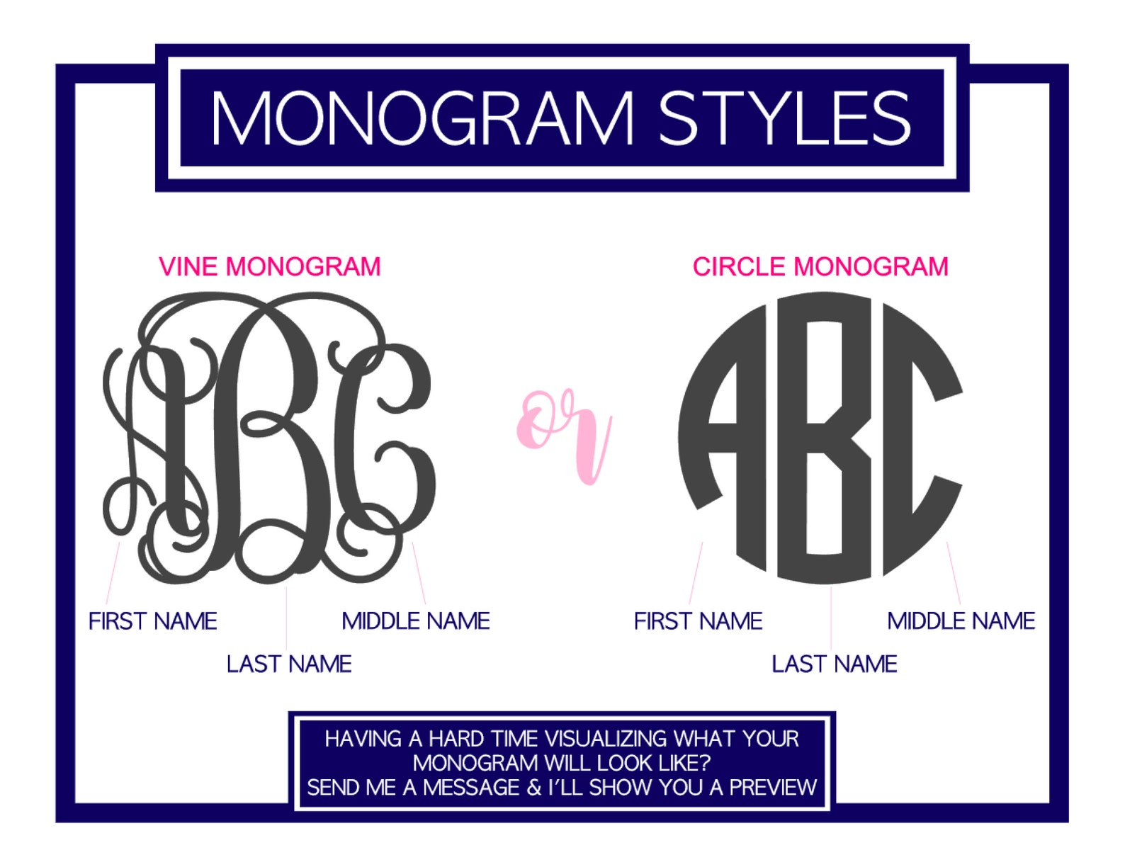 Monogram Car Decal Monogram Decal Car Decal Car Monogram Decal Car ...