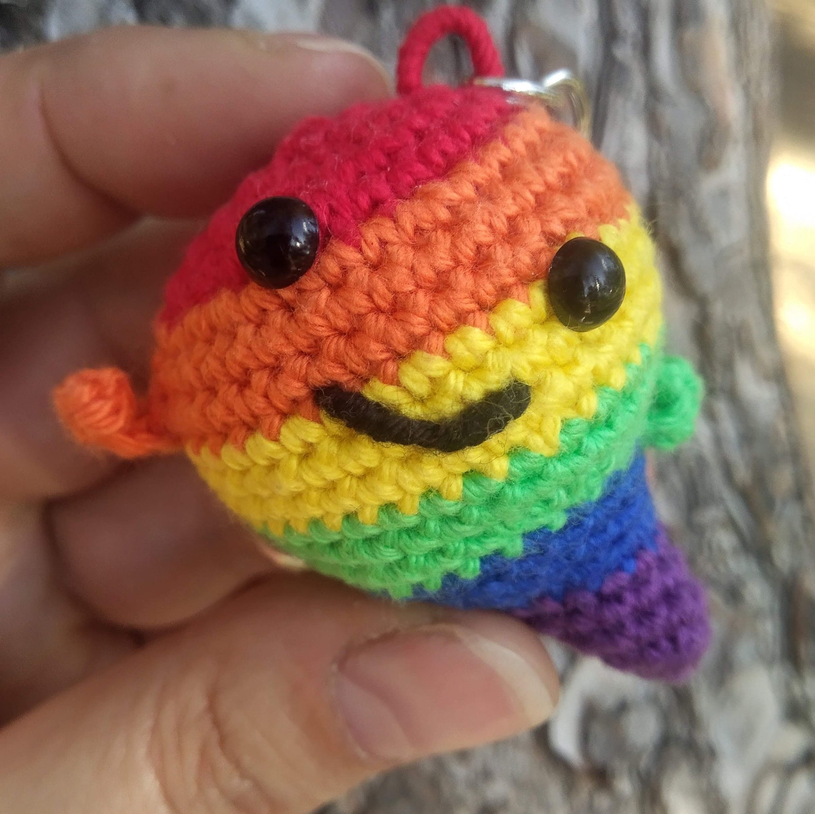 LGBTQ Crochet Keychain, Rainbow Ghost Keyfob, LGBTQ Pride Flag, Gaysper ...