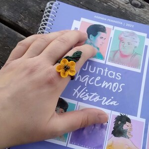 Macrame Flower Ring, Floral Bypass Ring, Adjustable Open Ring, Wrap ...