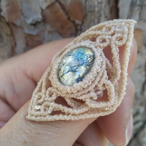 Bohemian Macrame Ring, Statement Ring Jewelry, Boho Ring for Women, Hippie Rings, Micromacrame ...