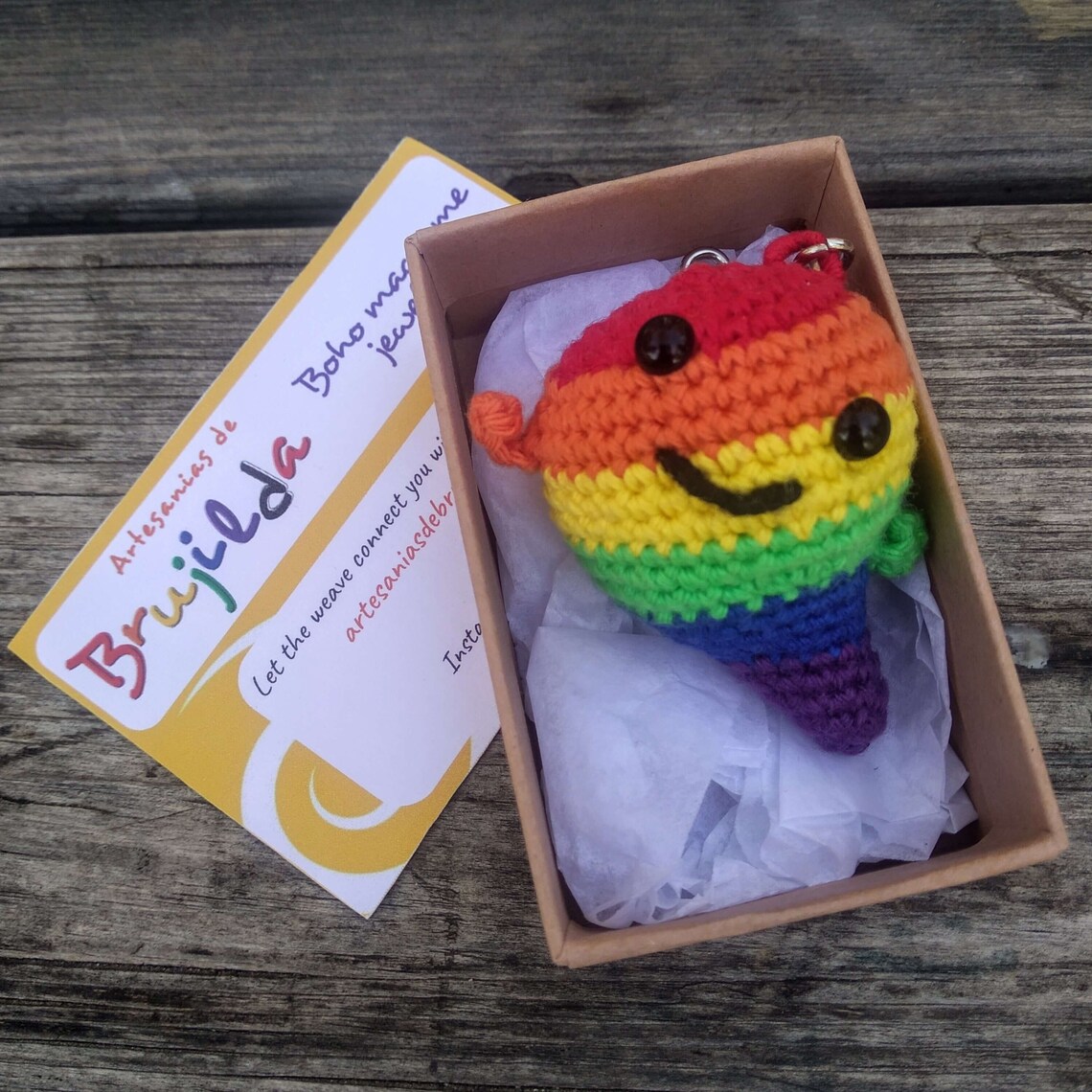 LGBTQ Crochet Keychain Rainbow Ghost Keyfob LGBTQ Pride - Etsy