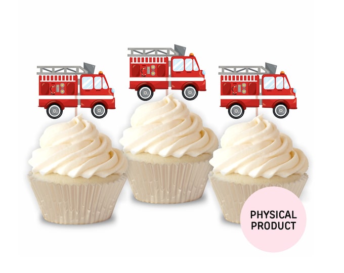 Edible Fire Truck Cake Topper Fire Engine Cake Decoration - Etsy