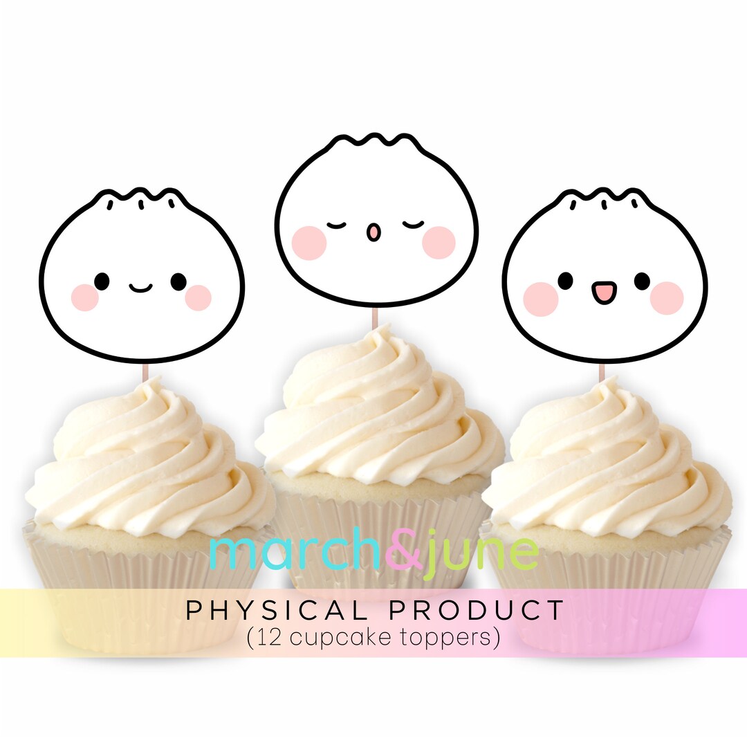 Dumpling Cupcake Toppers, Set of 12, Birthday Baby Shower Party Theme ...