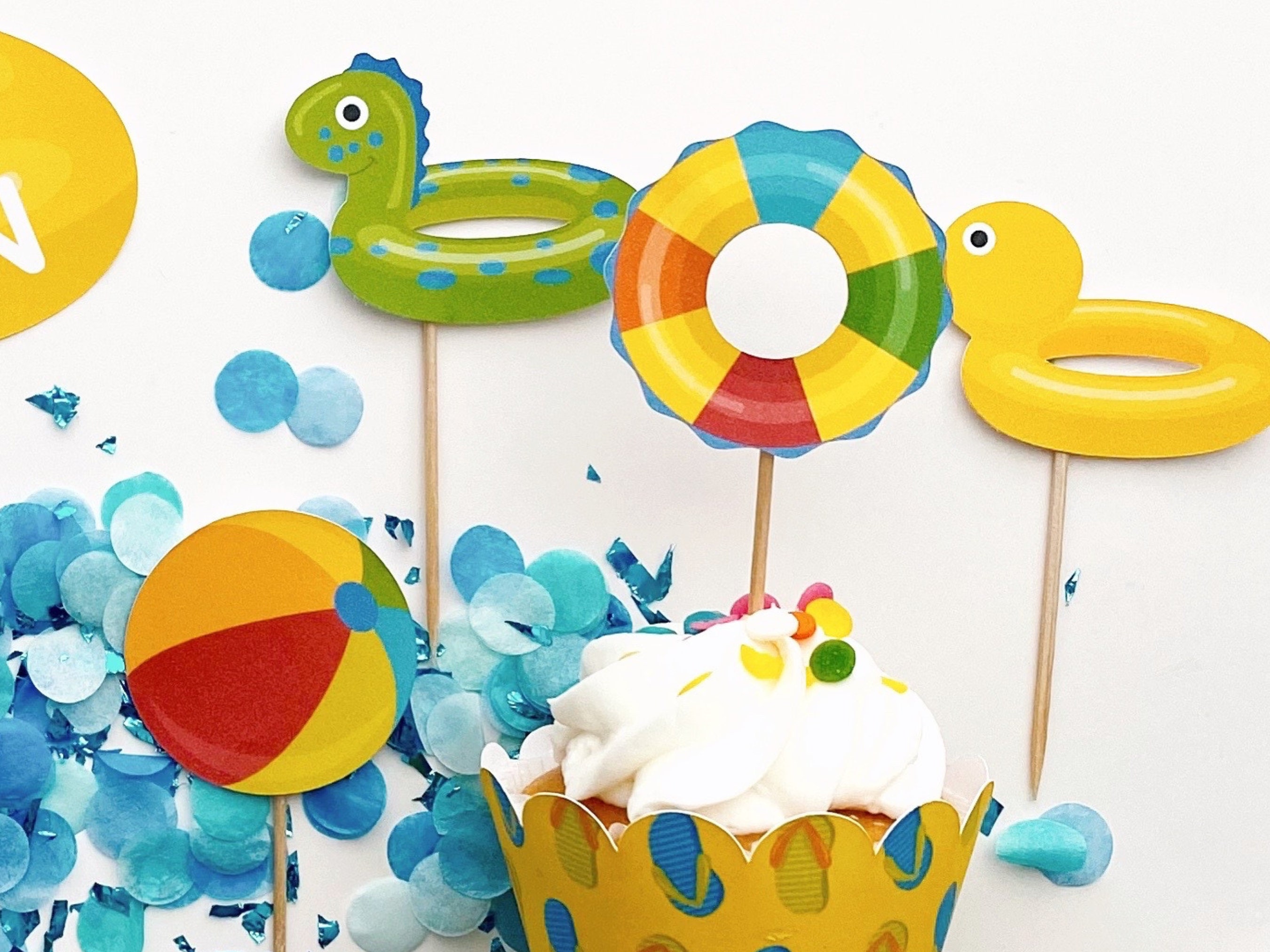 Pinterest Beach Ball Cupcakes
