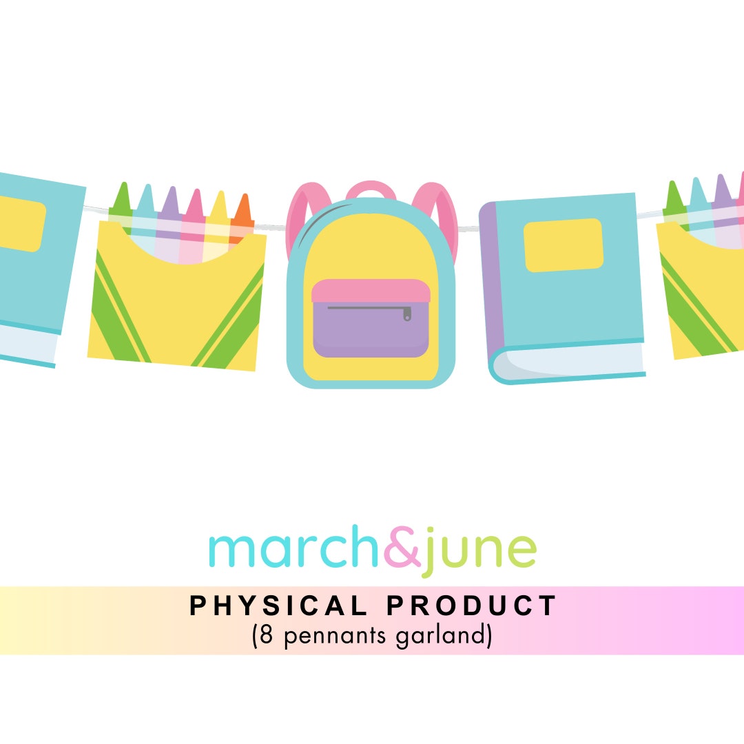 Garland, Back to School, Backpack, School Bag, Student, Teacher ...