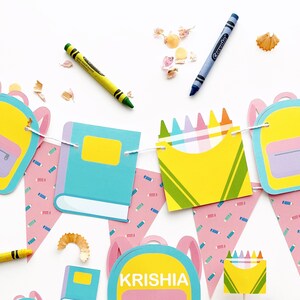 Garland, Back to School, Backpack, School Bag, Student, Teacher ...