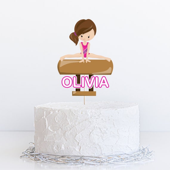 Gymnast Cake Topper Gymnastics Acrobat Sports Birthday | Etsy