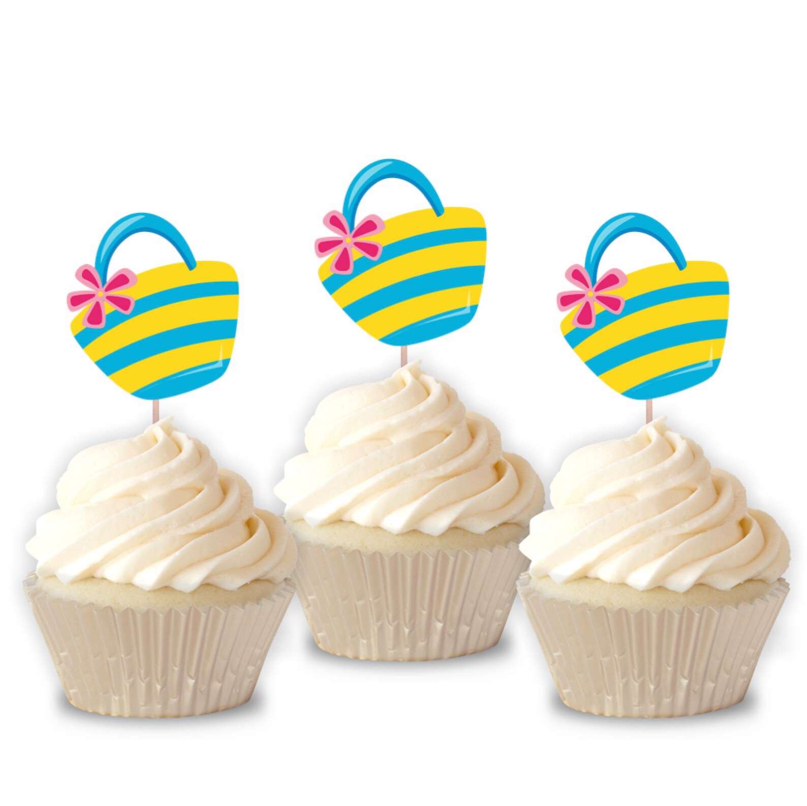 Summer Cupcake Toppers Set of 12 Beach Theme Birthday Party - Etsy