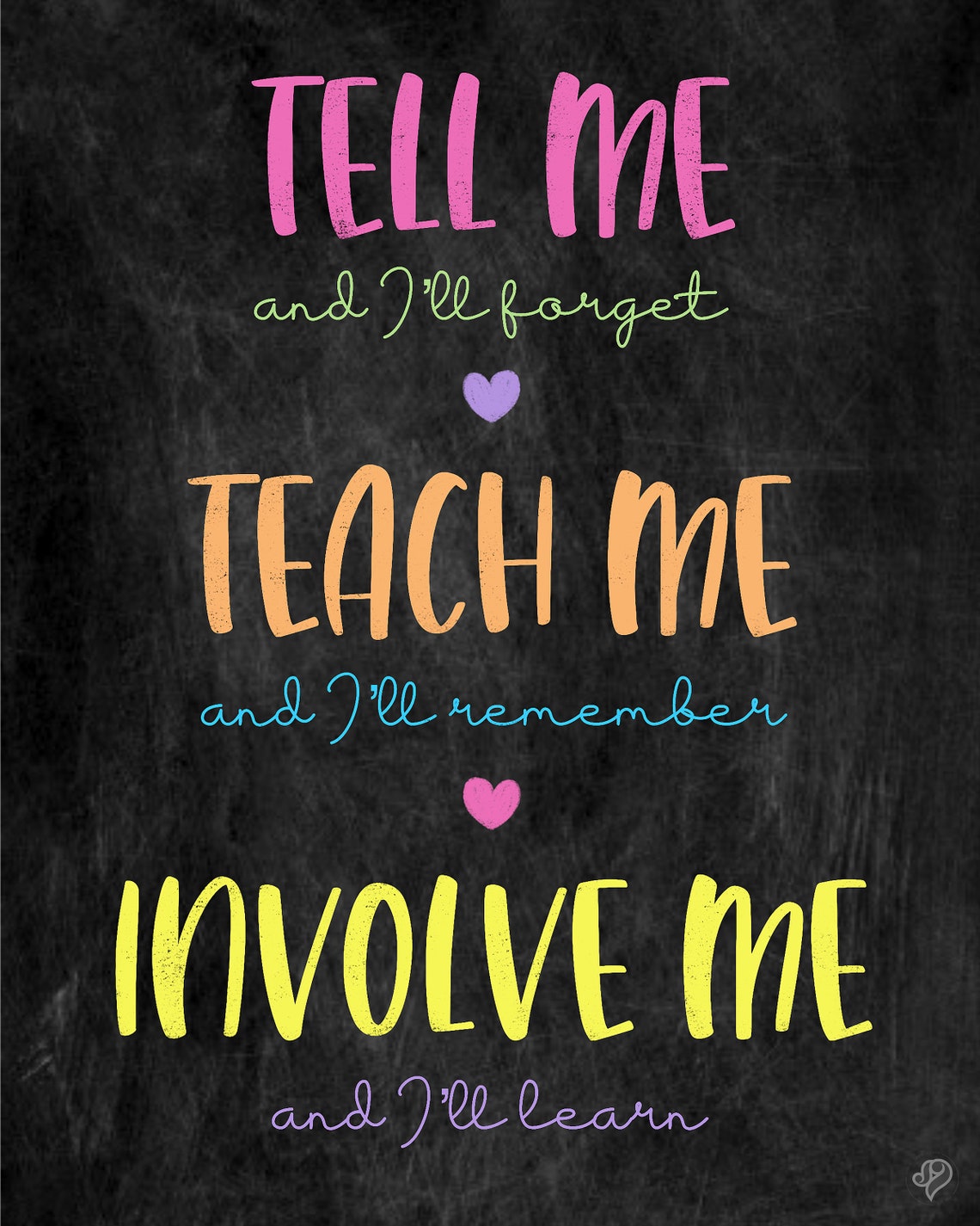 Tell Me Teach Me Involve Me TEACHER POSTER | Etsy