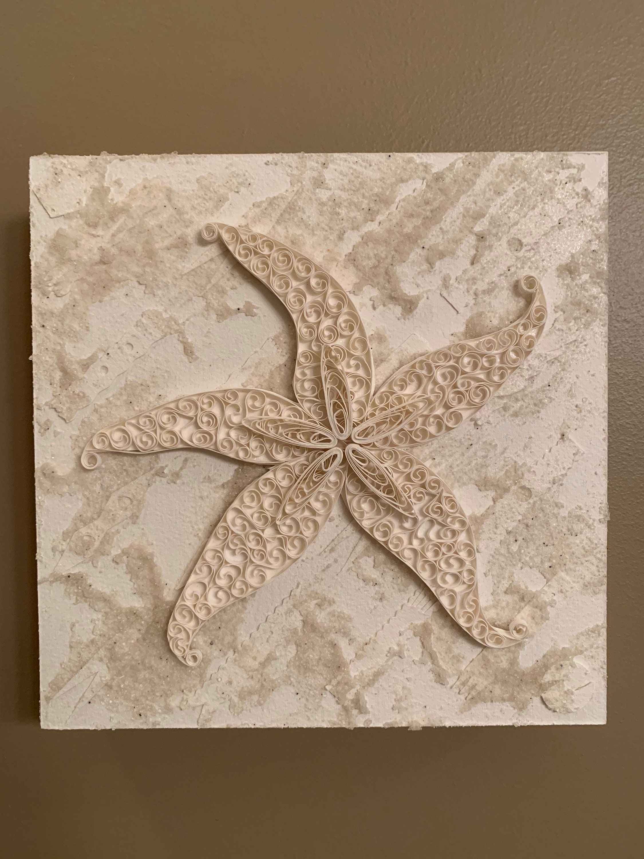 Starfish Art Quilling Paper Art Beach Art 1st Anniversary | Etsy