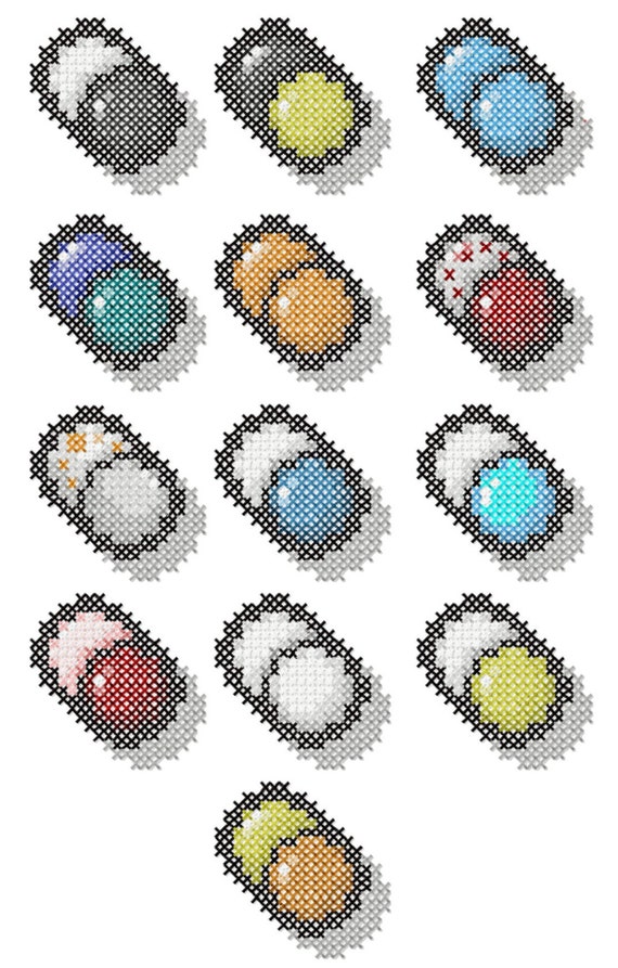 Binding of Isaac Pills Cross Stitch Patterns | Etsy