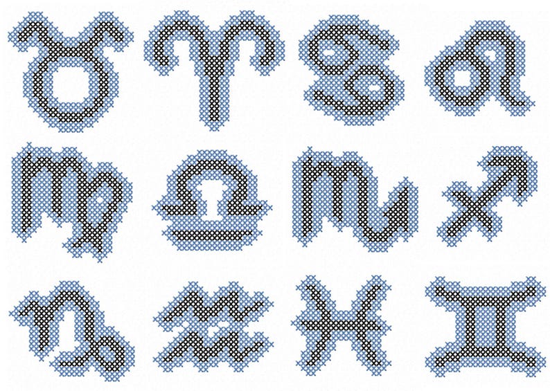 Binding of Isaac Zodiac Cross Stitch Patterns - Etsy