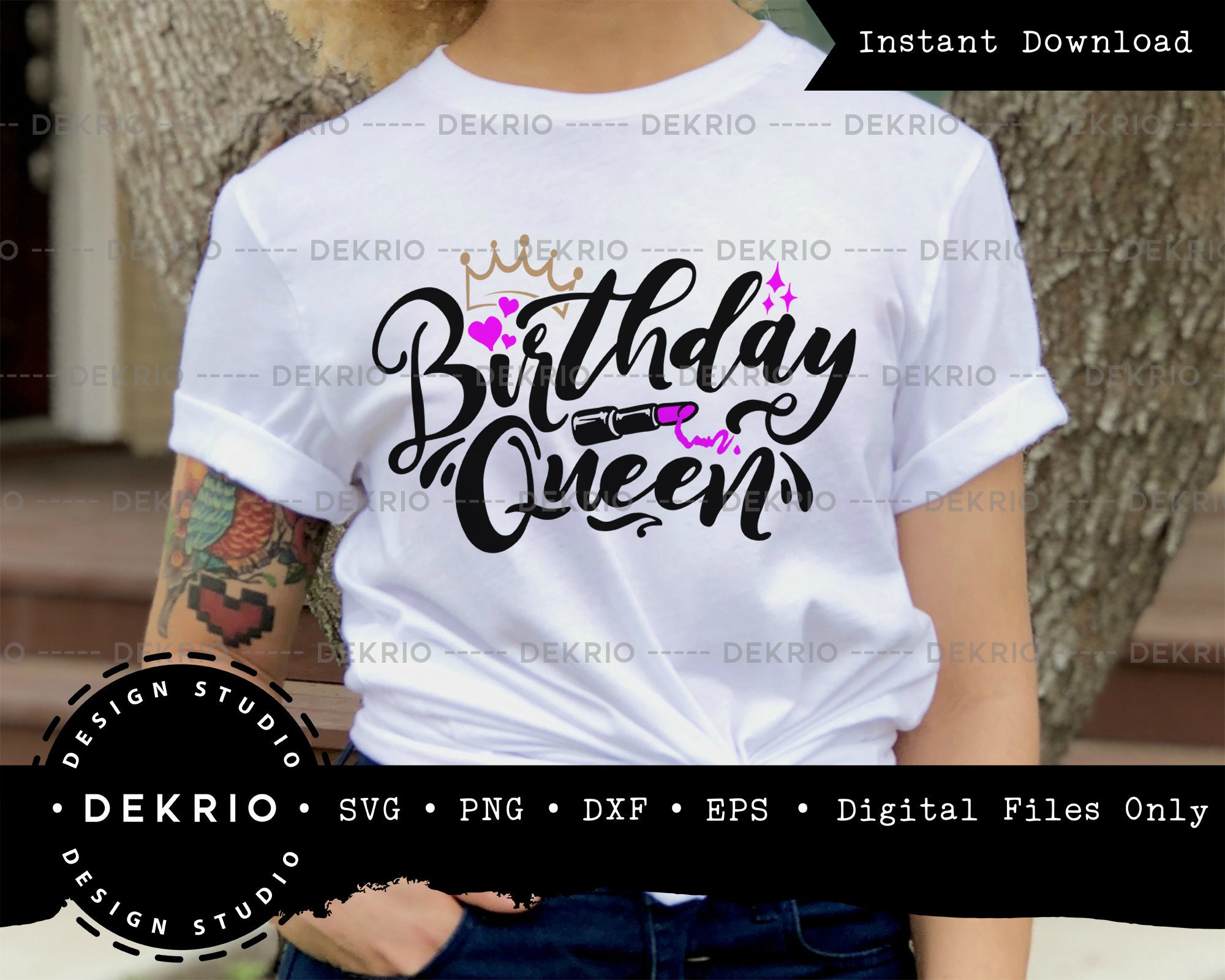 Cumpleaños svg cumpleaños reina svg lápiz labial svg PNG DXF - Etsy México