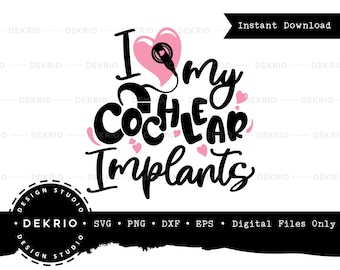 I'm All Ears Cochlear Implant Cut Files Svg, Dxf, Png, Silhouette ...