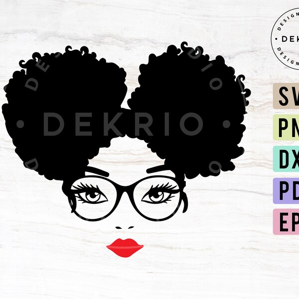 Afro Puff Hair Svg - Etsy