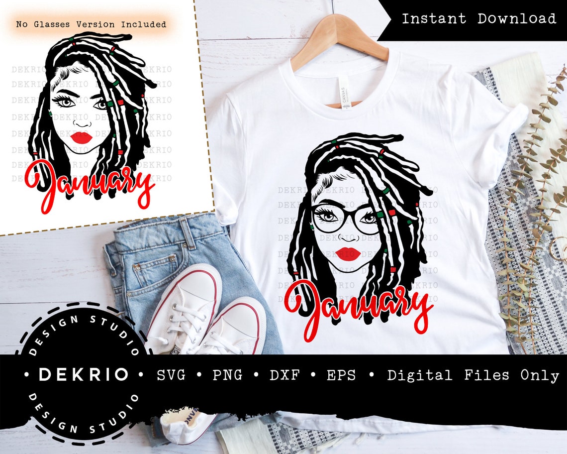 January Birthday Locs Svg, Dreads Svg, Capricorn Svg, Aquarius Svg ...
