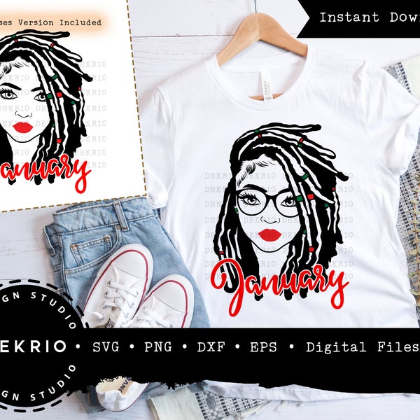 Black Woman Locs Svg - Etsy