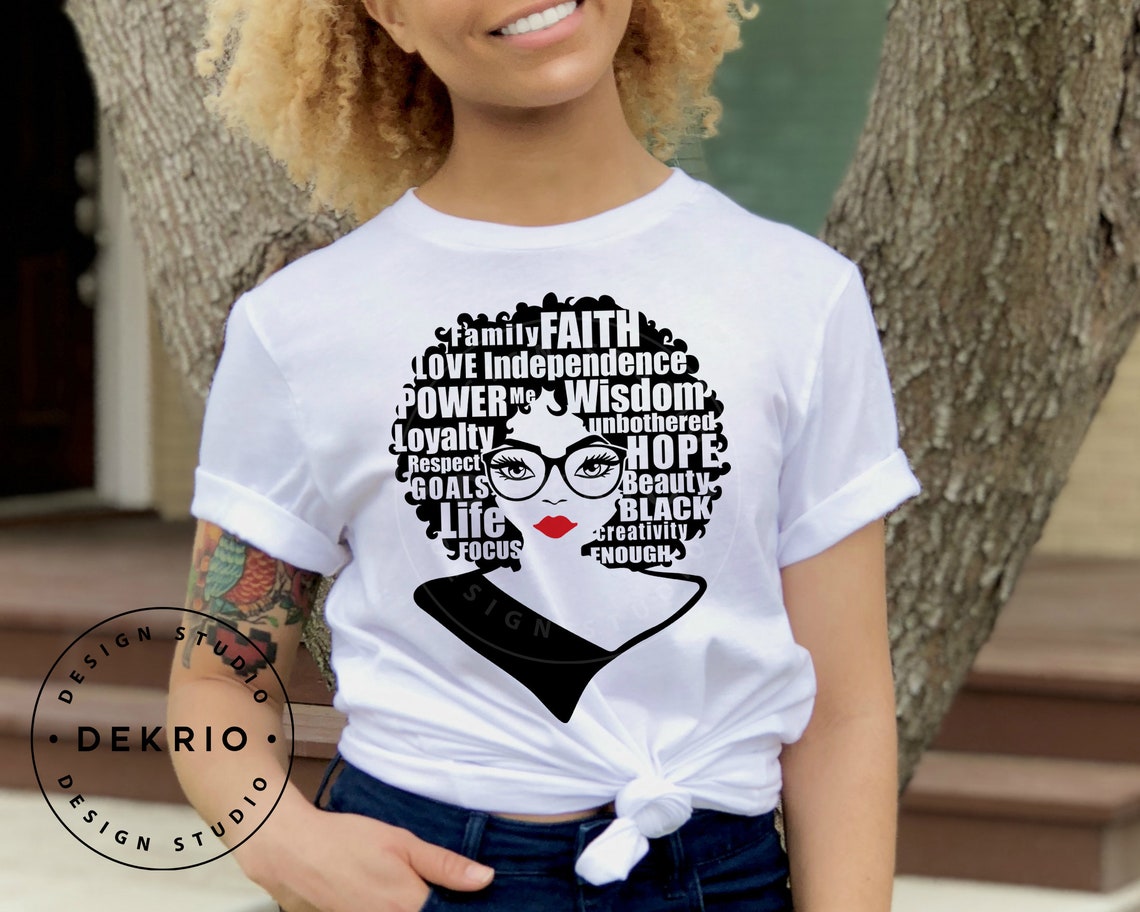 Afro Woman Svg, She is Enough Svg, Pdf Dxf Png Eps Files - Etsy