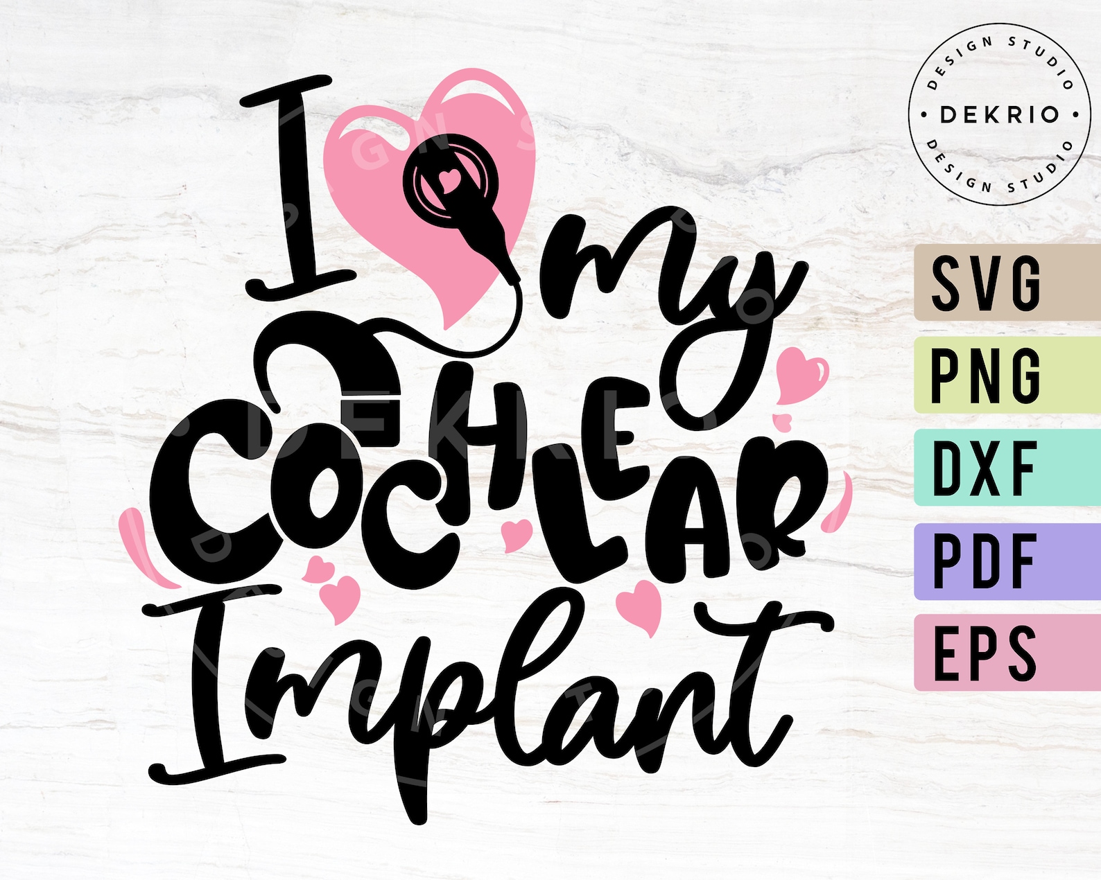 I Love My Cochlear Implant Svg Png Dxf Eps Pdf Files - Etsy