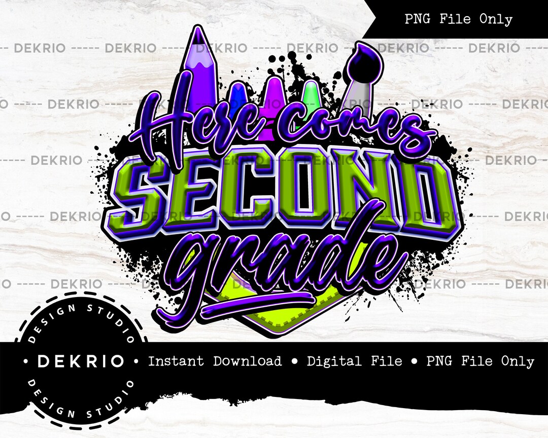 Second Grade PNG Back to School 2nd Grade PNG PNG for - Etsy