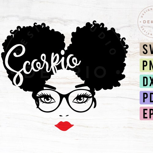 Scorpio Svg Zodiac Sign Svg Horoscope Dripping Words Afro | Etsy