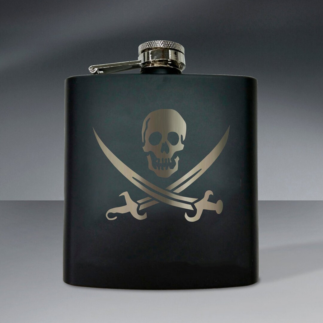 Pirate Flag Flask 02 6 Oz. Flask - Etsy