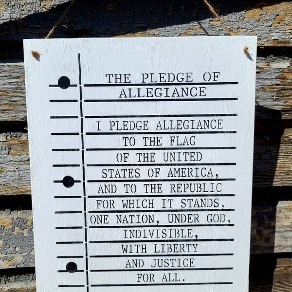 Pledge of Allegiance Wood Sign - Etsy