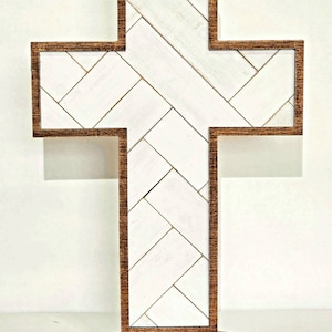 Wooden Cross Easter Decor * Rustic Cross Shelf Setter * Farmhouse ...