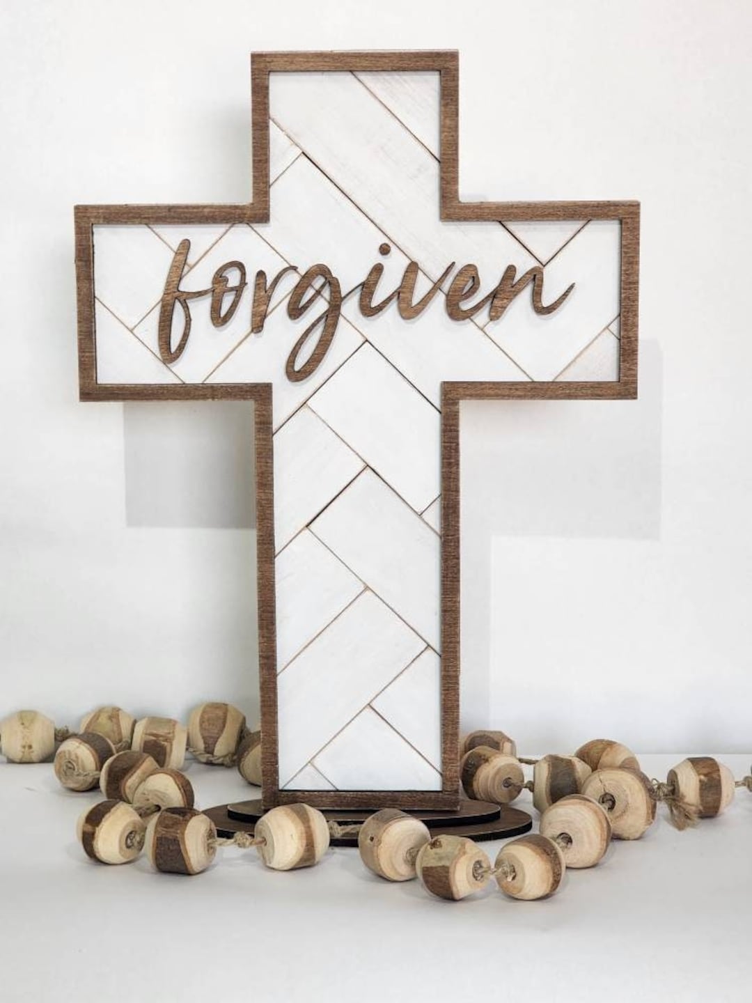 Wooden Cross Easter Decor * Rustic Cross Shelf Setter * Farmhouse ...