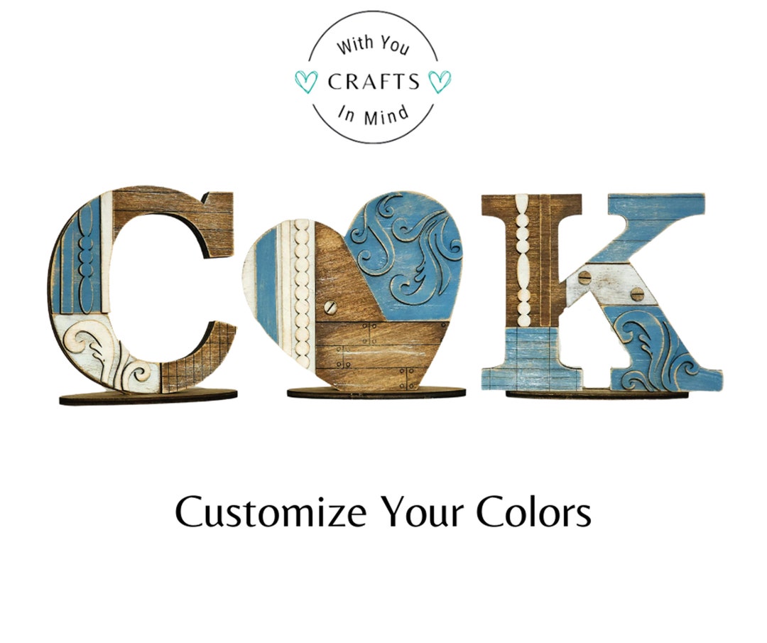 Wooden Letters for Home Decor Vintage Style Handpainted Letters ...