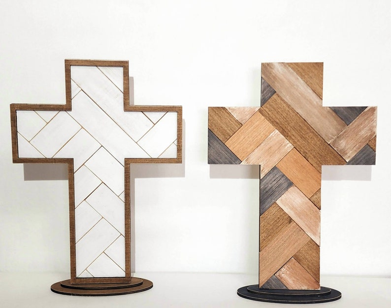 Wooden Cross Easter Decor Rustic Cross Shelf Setter - Etsy