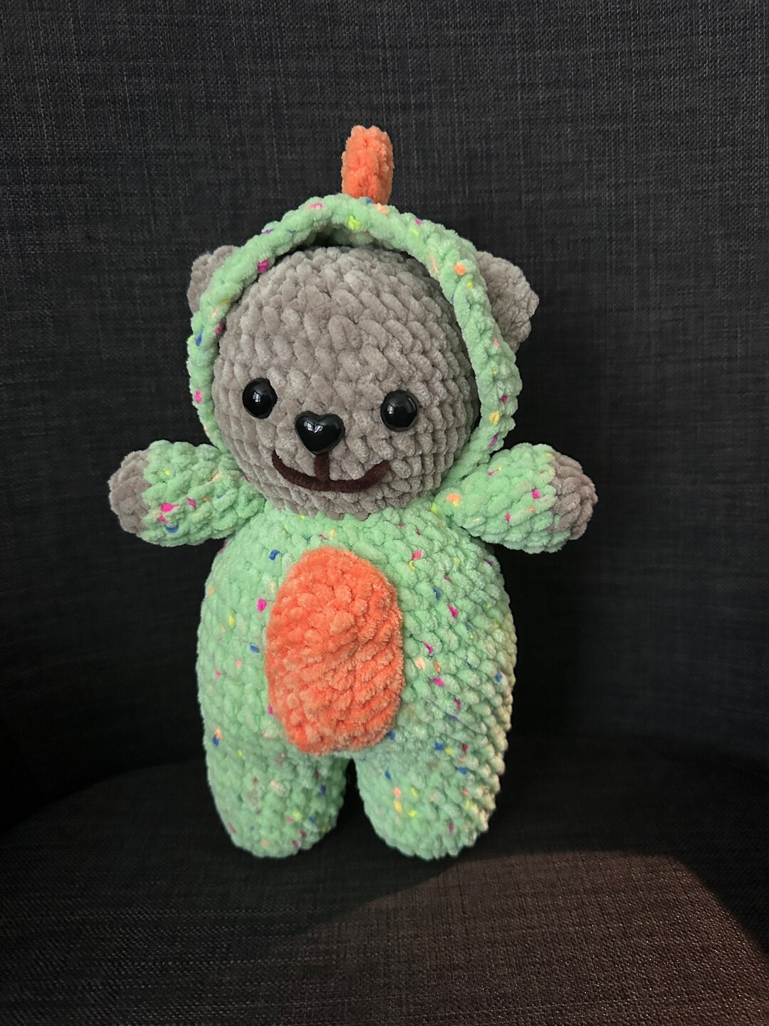 Stuffed Bear Wearing Dinosaur Costume, Dragon Bear, Soft Cuddly Teddy ...