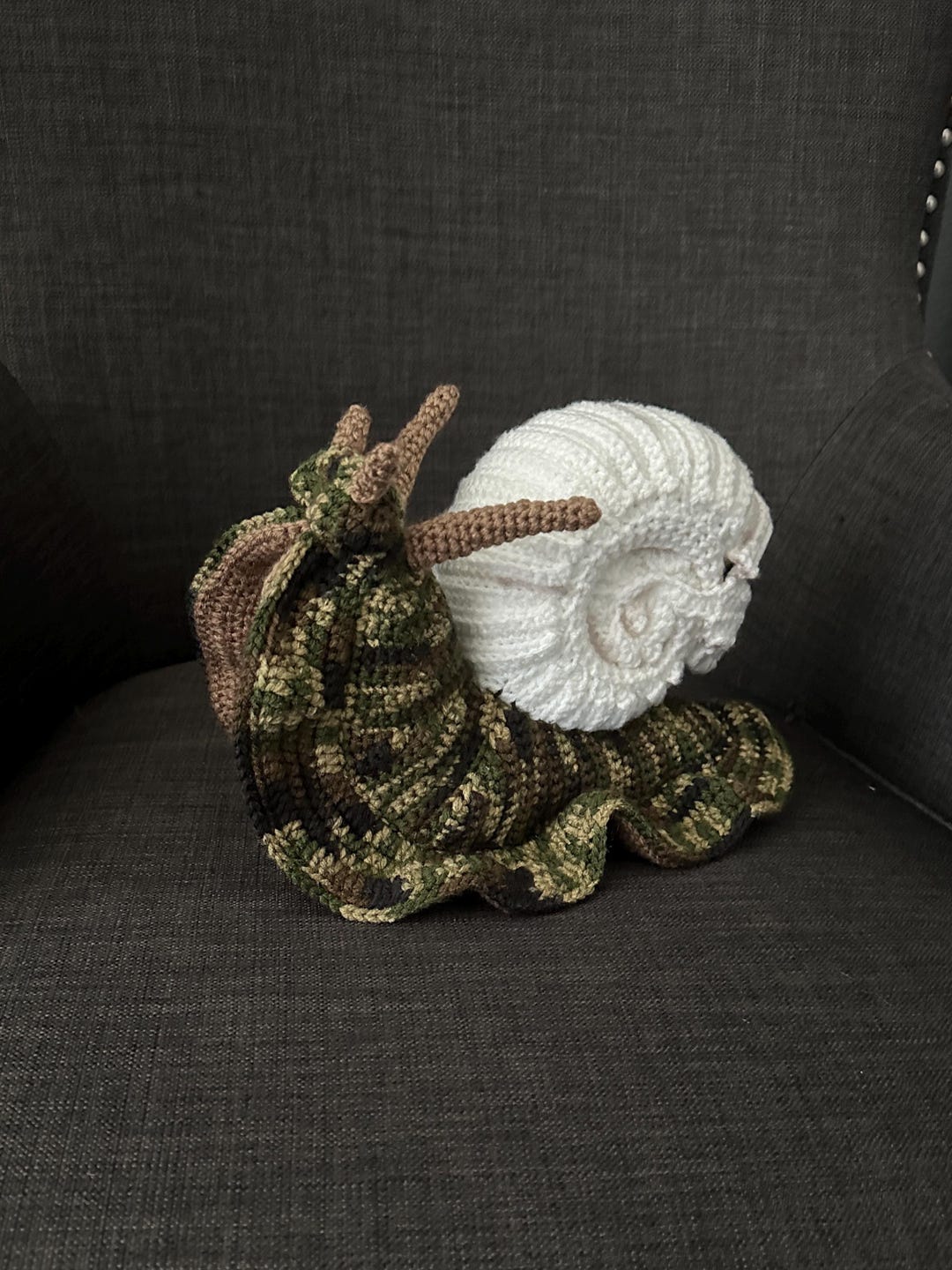 Stuffed Snail, Camouflage Snail, Goth Snail, Skull Shell - Etsy
