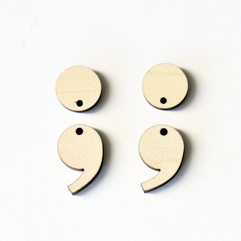 Semi Colon Earrings - Etsy