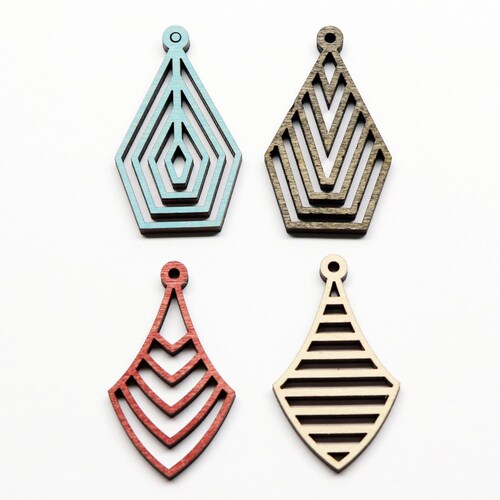 Wood Earring Blanks DIY Painted Earrings Wood Teardrop - Etsy