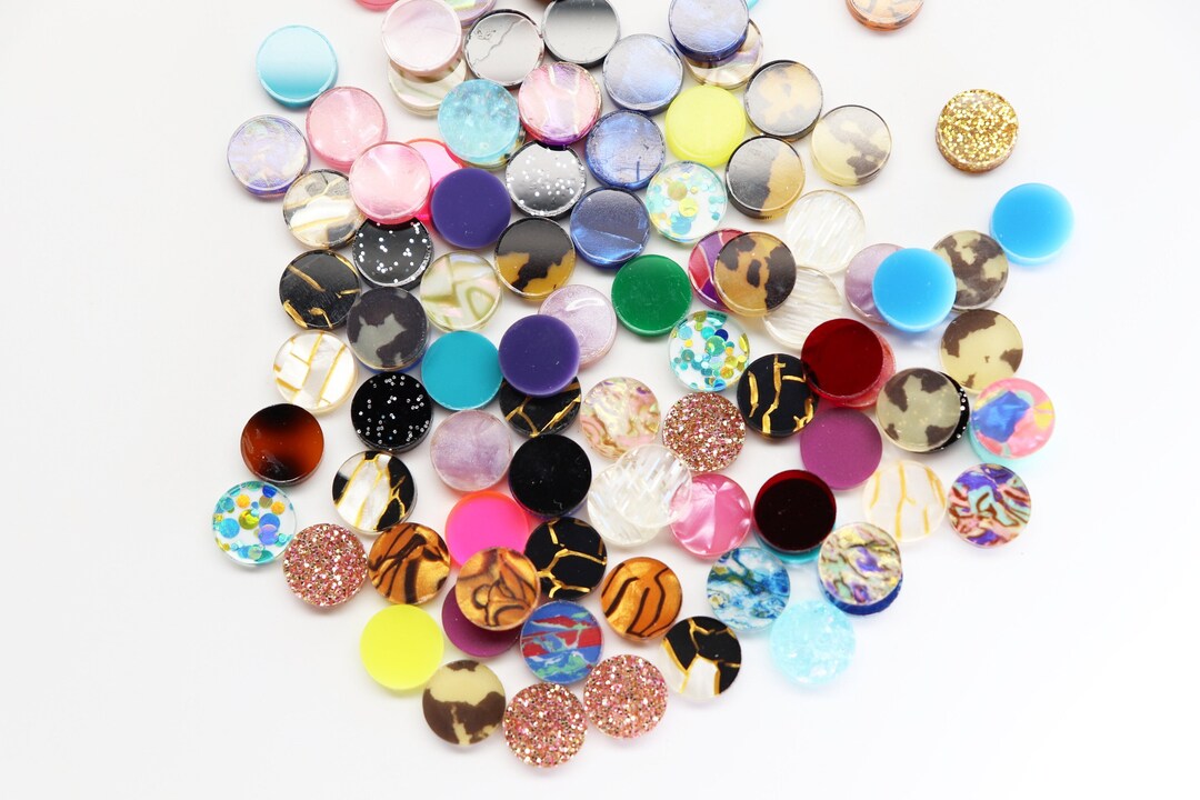 12mm Round Acrylic Blanks, Mixed Bag Acrylic Cutouts, Acrylic Blanks - Etsy