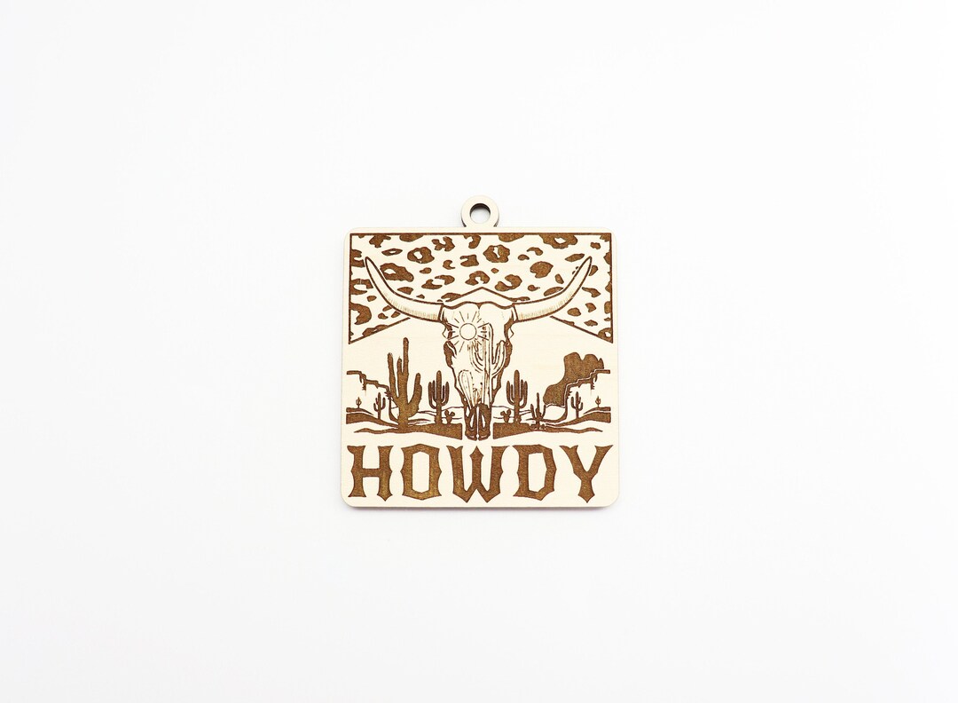 Howdy Car Charm, Wood Blanks, Wood Cutouts - Etsy