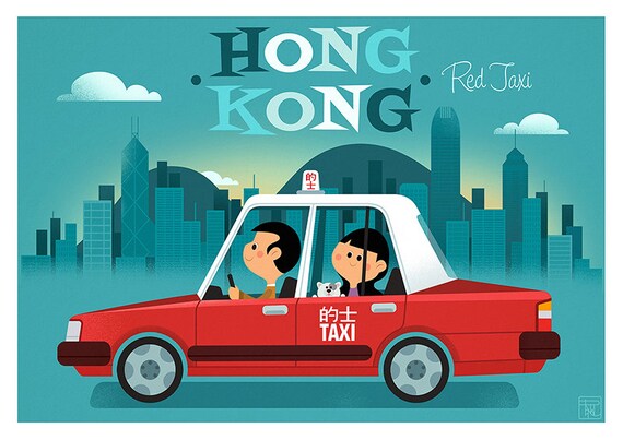 Hong Kong Red Taxi day fare | Etsy