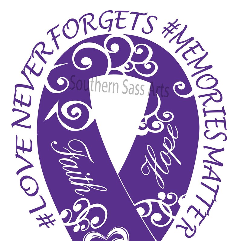 SVG Alzheimer Ribbon Fight for a Cure Hope Faith Love - Etsy