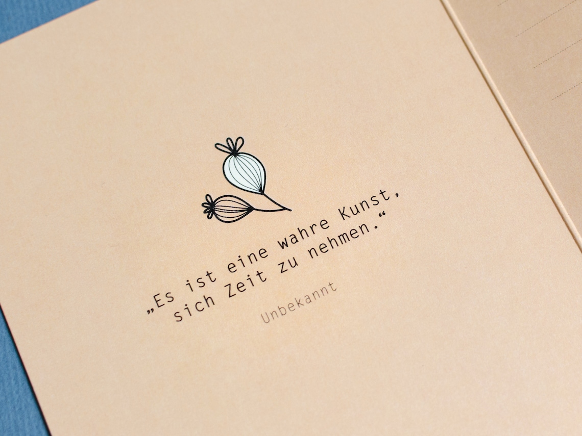 Klappkarte Zeit statt Zeug orange mit Briefumschlag Liste - Etsy.de