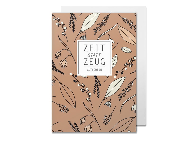 Klappkartenset Zeit statt Zeug 5 Klappkarten 5 Muster mit - Etsy.de