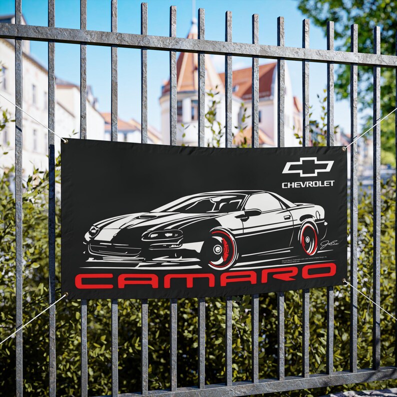 4th Gen Camaro Banner, Wall Art - Garage Banner Art 24" X 48" - Etsy