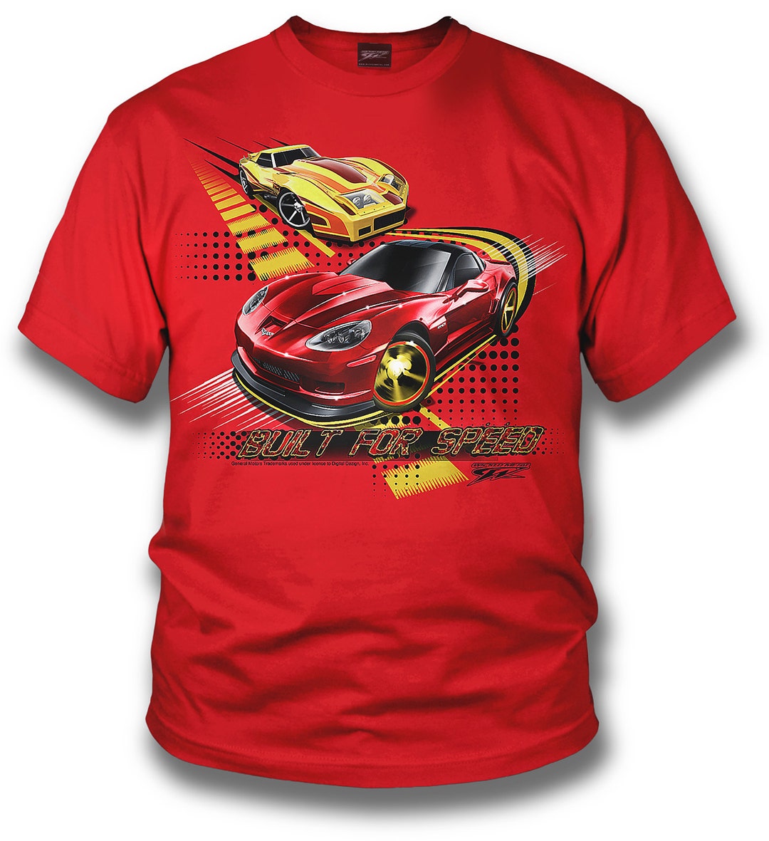 Kids Corvette Shirt - Built for Speed Corvette - Red Shirt - Wicked ...