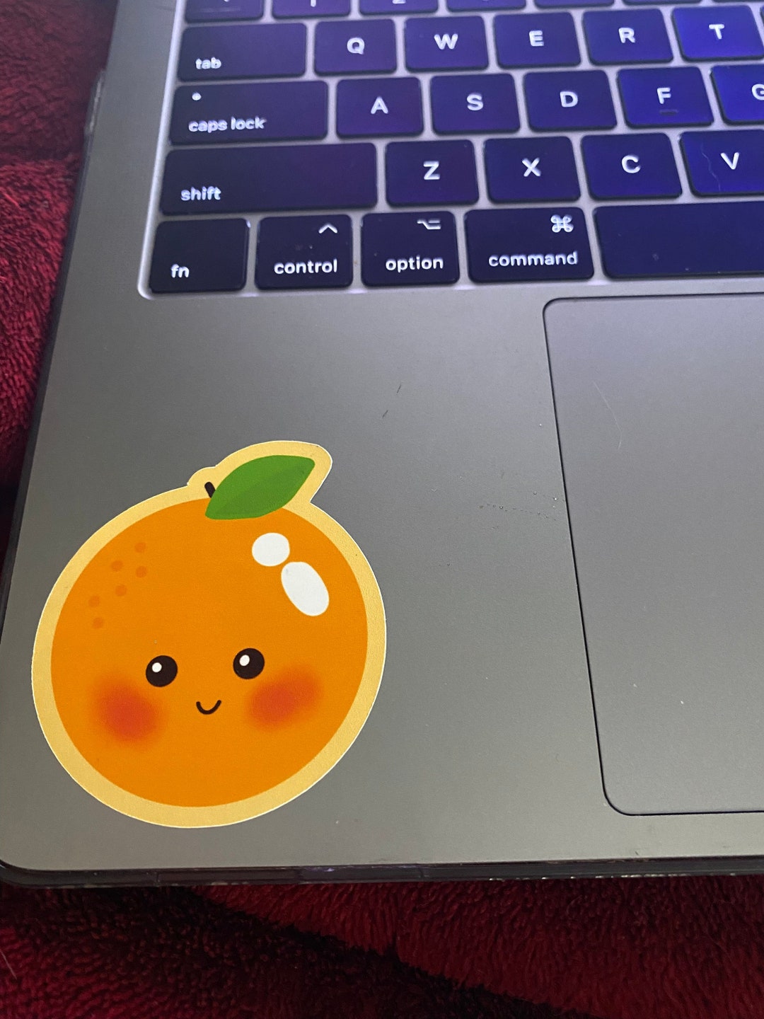 2x2.3 Orange Fruit Sticker With Face, Water Proof Orange Sticker, Fruit ...