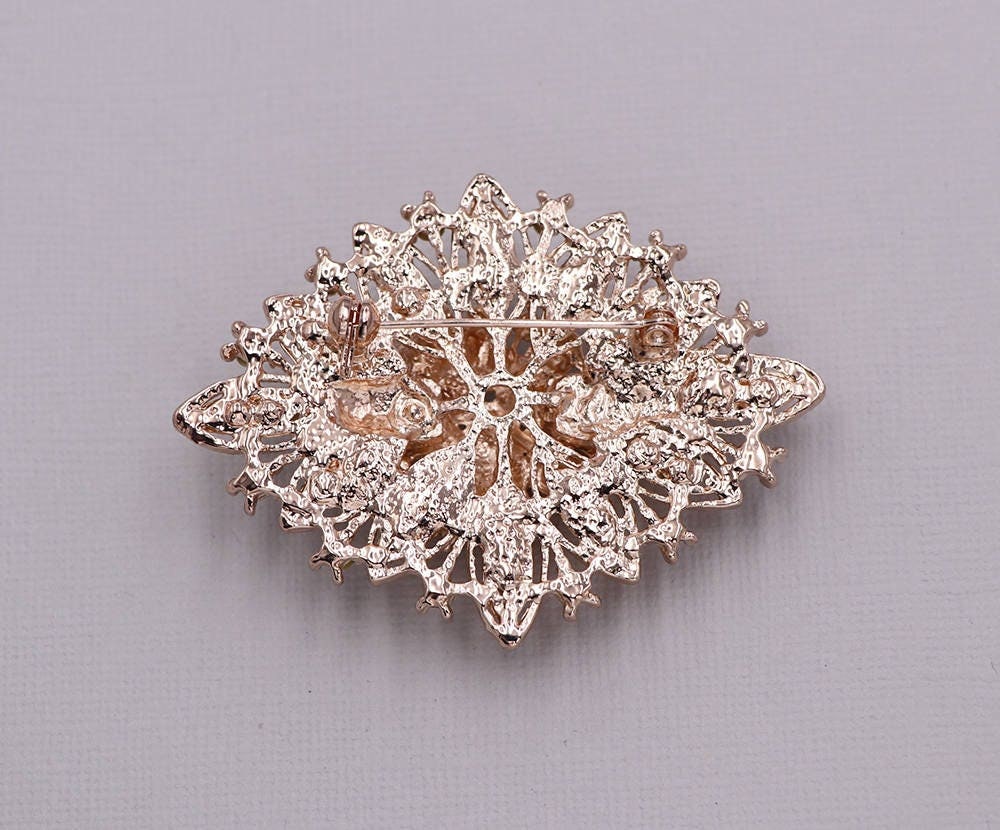 Crystal Rhinestone Brooch, Crystal Brooch Pin, Wedding Brooch, Bridal ...